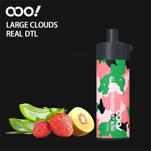 OOO! 12000 Puffs ALOE STRAWBERRY KIWI DTL/DL Disposable Vape POD 20ml ...